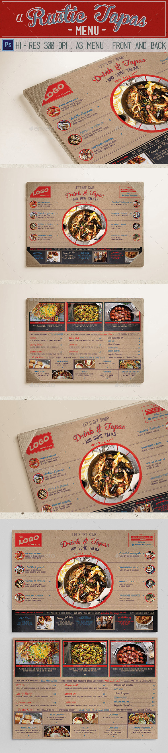 Tapas Menu Design